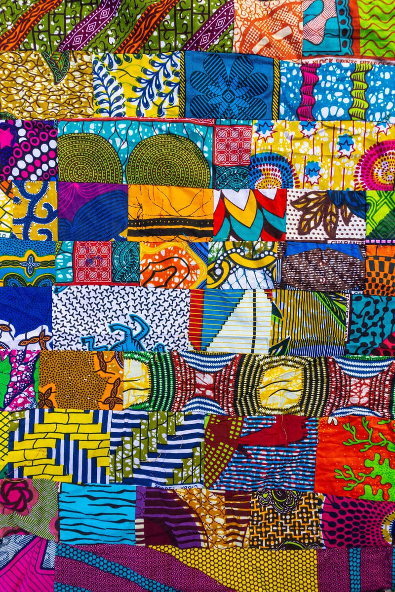 Colour Me Crazy Patchwork African Fabric | By the Yard | Ashanti Empress